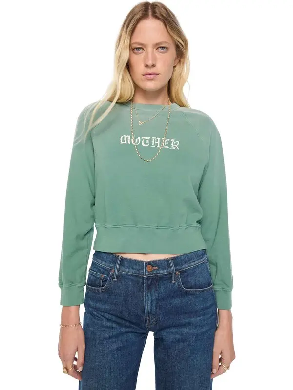 MOTHER The Itty Concert Raglan Sweatshirt - Green