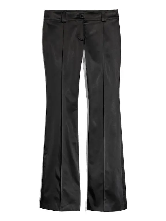 Gucci Stretch Acetate Duchesse Flared Pants - Black