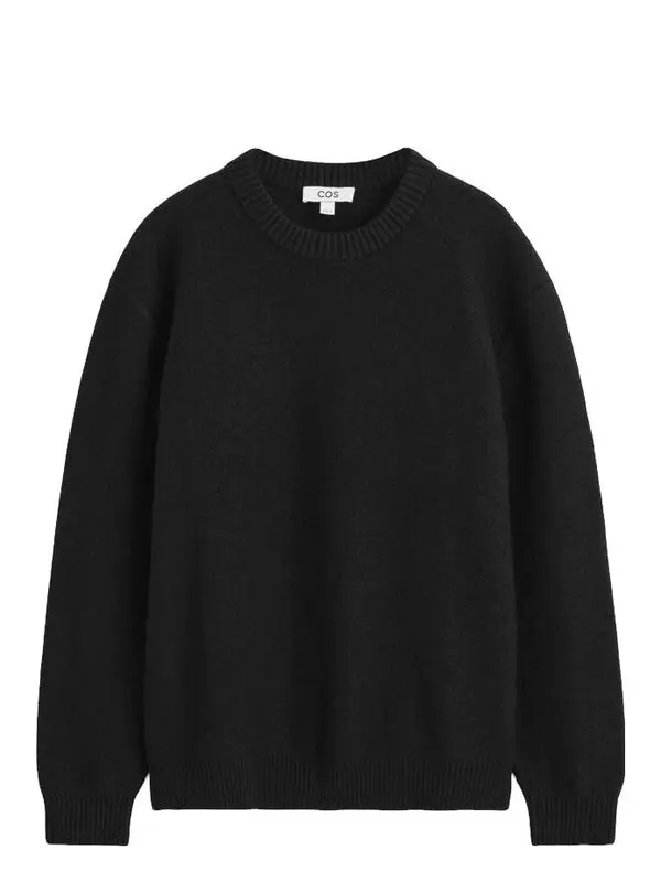 Cos Boiled Merino Wool Sweater - Black