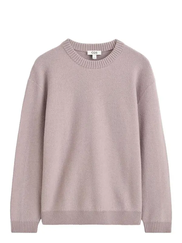 Cos Boiled Merino Wool Sweater - Purple