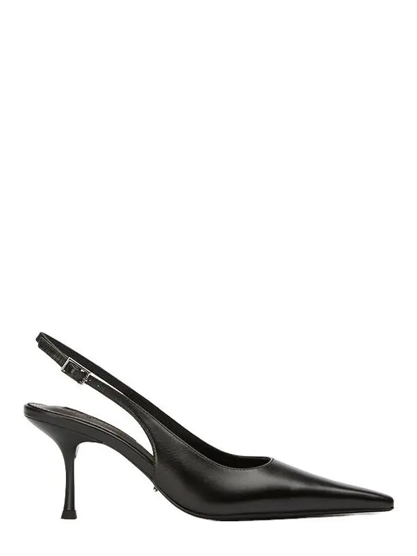 TONY BIANCO Dixie Slingback Pointed Toe Heels - Black Como