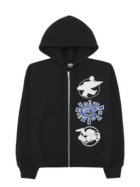 StÜssy X Always Do What You Should Do Stack Zip Hoodie - Black