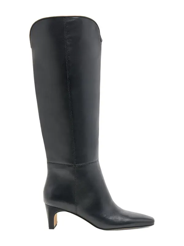 DOLCEVITA Brion Wide Calf Boots - Black Leather