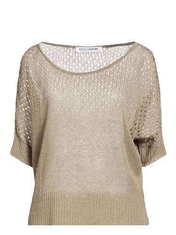 European Culture Military Linen-cotton Knit Sweater - Green