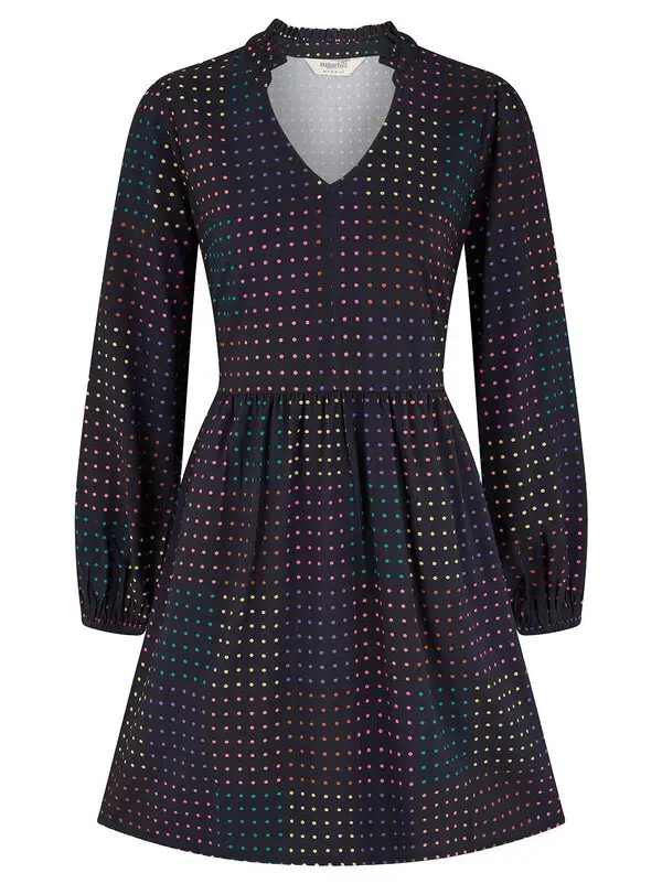 SUGARHILL BRIGHTON Mini Dress With Polka Dot Print - Black