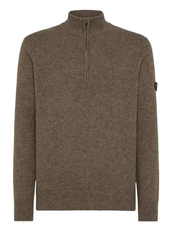 Peuterey Trebe Half-zip Yak Wool Blend Knitwear - Iron