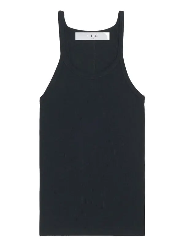 IRO PARIS Palisso Ribbed Tank Top - Black
