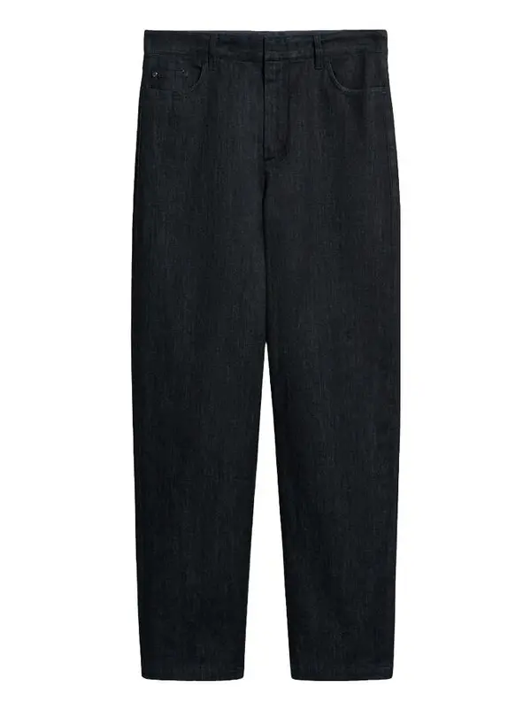 Max Mara Dark Blue Straight Leg Jeans - Black