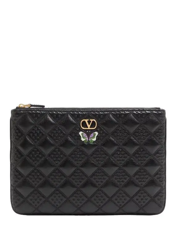 Valentino Garavani Medium Flat Clutch - Black