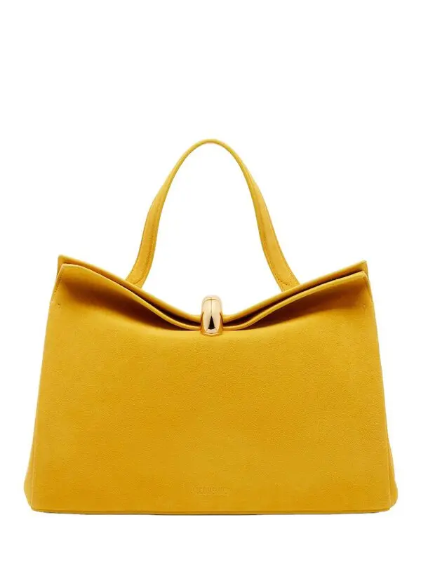 Jacquemus Valerie Suede Top-handle Bag - Yellow