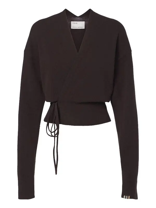 Extreme Cashmere N°516 Ella Cashmere-blend Wrap Cardigan - Brown