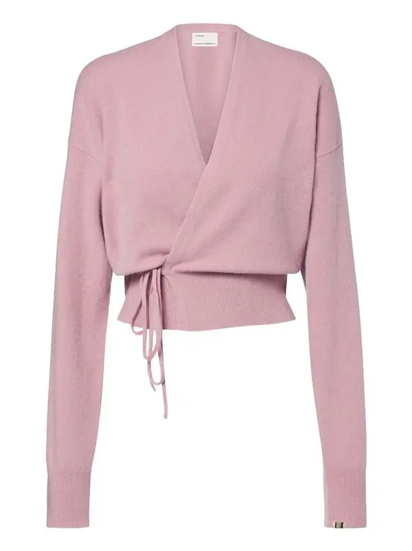 Extreme Cashmere N°516 Ella Cashmere-blend Wrap Cardigan - Pink