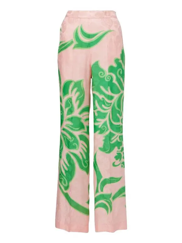 Etro Printed Straight Leg Pants - Multicoloured