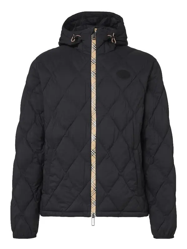 Burberry Quilted Hooded Jacket - Black