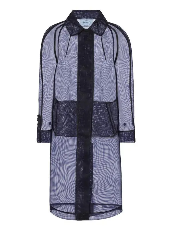 Prada Semi-sheer Coat - Blue