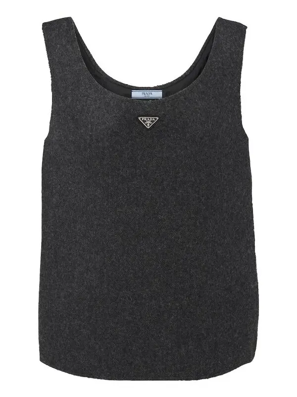 Prada Virgin Wool Top - Grey
