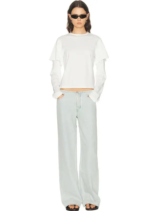 Still Here 2tee" Layered T-shirt - Milk