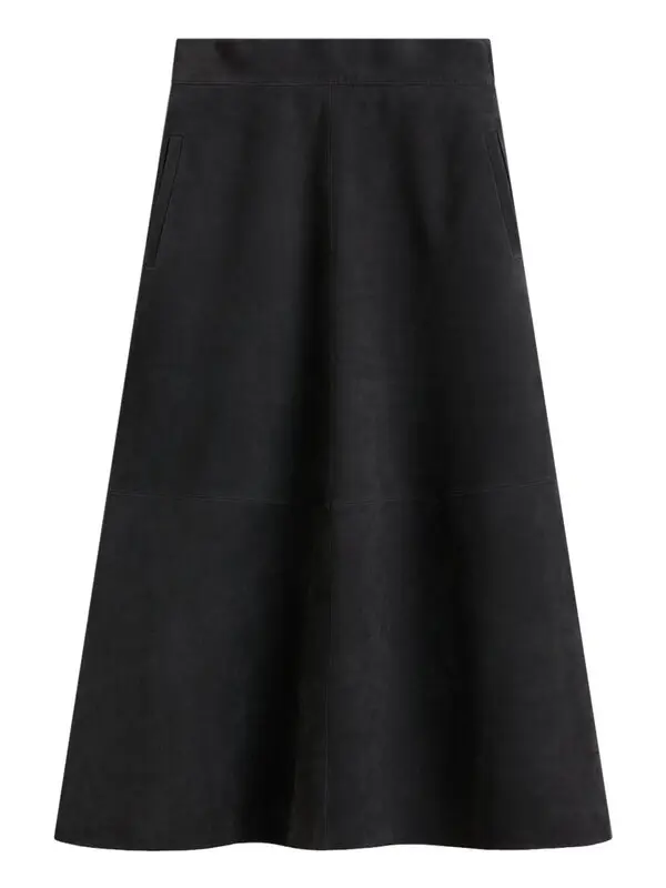Scanlan Theodore Nubuck Long Skirt - Anthracite