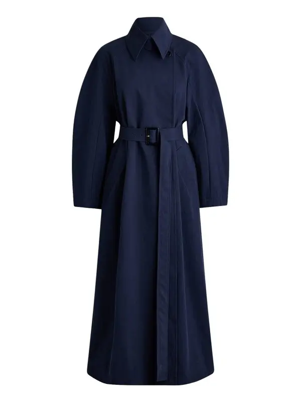 Scanlan Theodore Cotton Twill Italian Trench Coat - Indigo