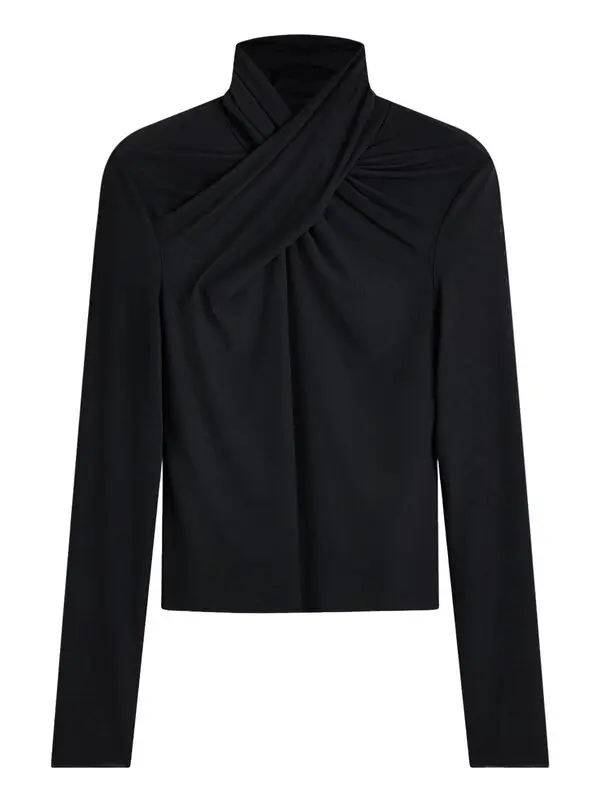 Scanlan Theodore Mesh Turban Twist Top - Black