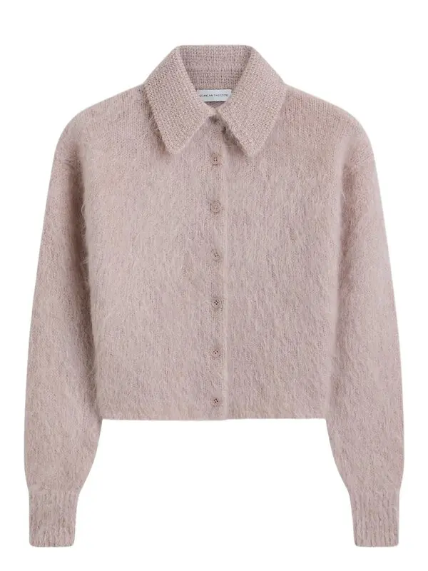 Scanlan Theodore Brushed Mohair Shirt Cardigan - Mink