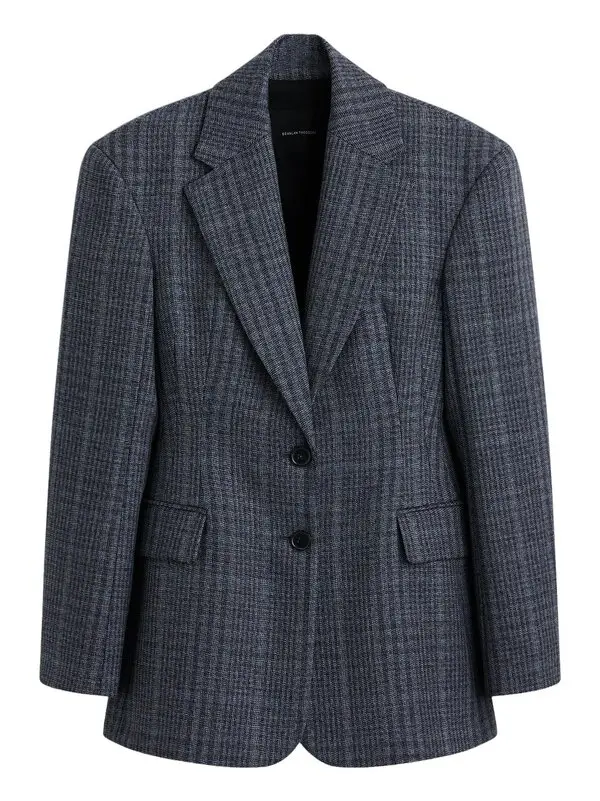 Scanlan Theodore Italian Plaid Tailored Jacket - Navy