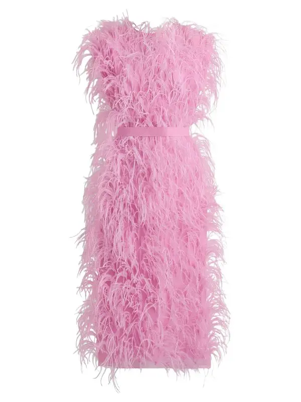 Scanlan Theodore Feather Gown - Pink