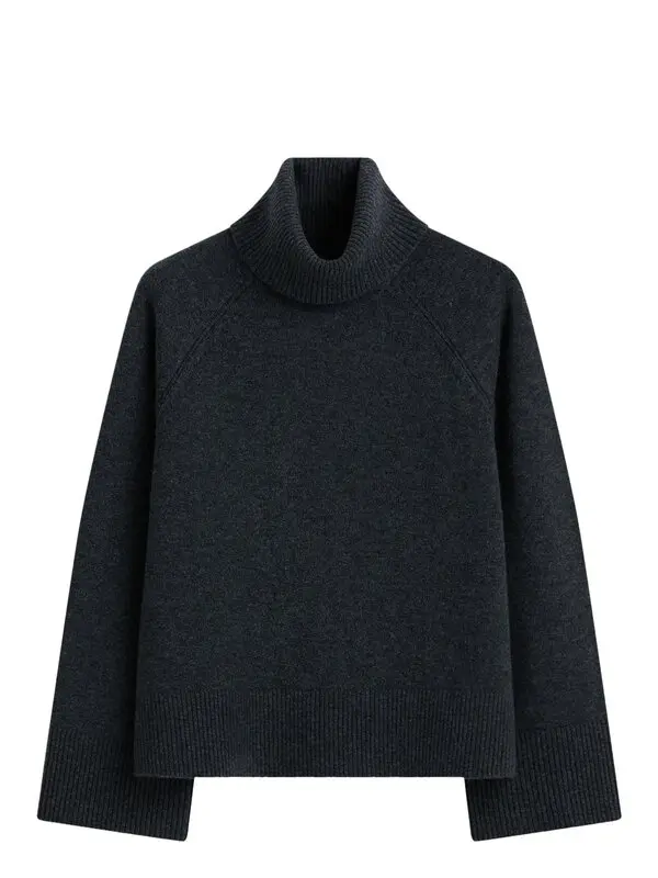 Scanlan Theodore Cashmere Wool Soft Turtleneck - Pepper