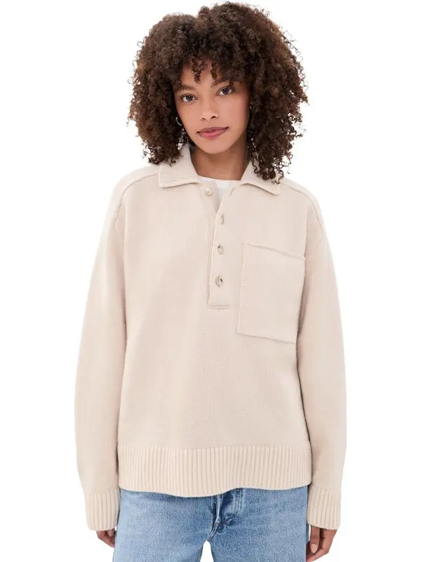 Citizens Of Humanity Agatha Rugby Sweater In Cashmere Wool - Pillow