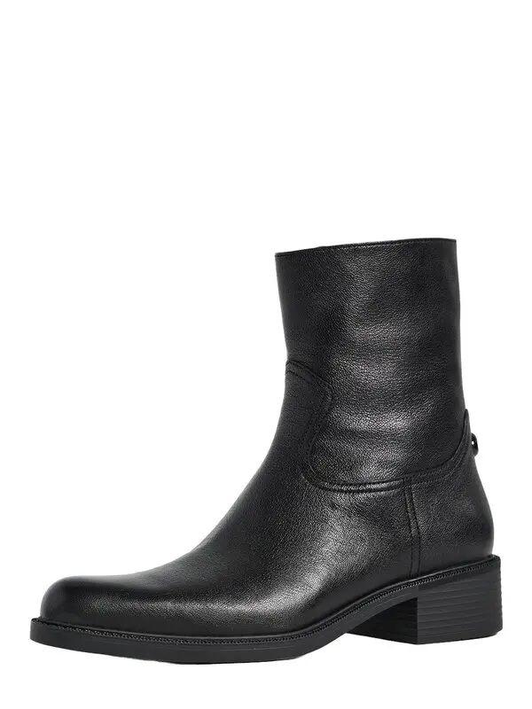 COACH Sculpted C Pointed Toe Booties - Black