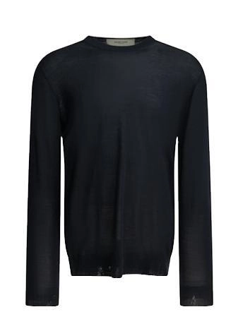 GOLDEN GOOSE Wool Crew Neck Sweater - Blue