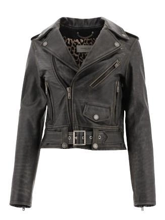 GOLDEN GOOSE Chiodo Destiny Leather Jacket - Black