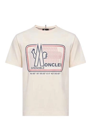 Moncler Short Sleeve Logo T-shirt - Ivory