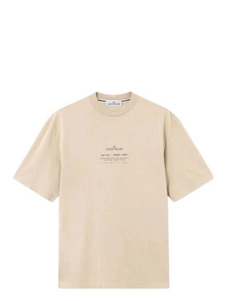 Stone Island Print Regularfit T-shirt - Beige