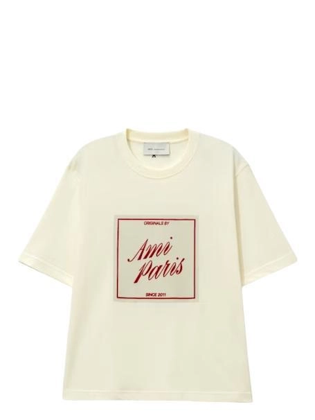 AMI Paris Heritage Print T-shirt - Creme
