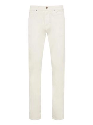 TOM FORD Slim Jeans With Logo Patch - Beige/creme