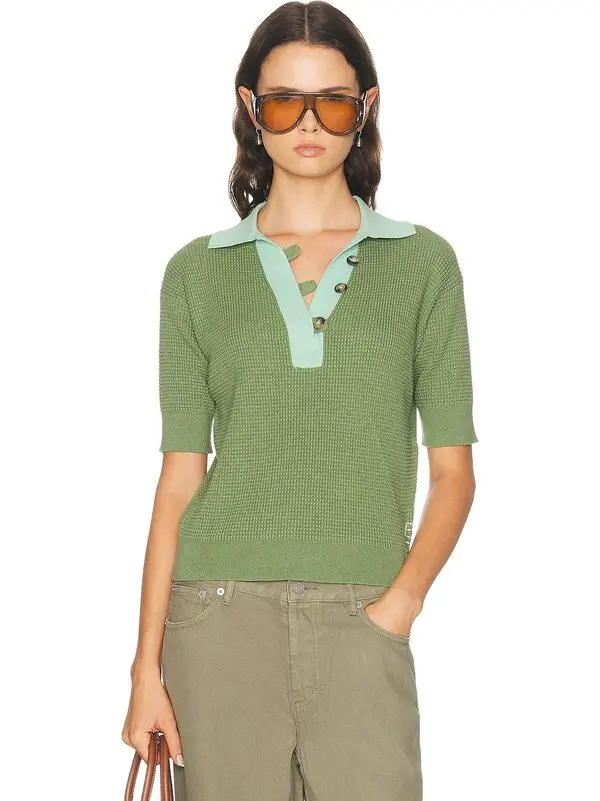 JW Anderson Short Sleeve Polo - Peppermint