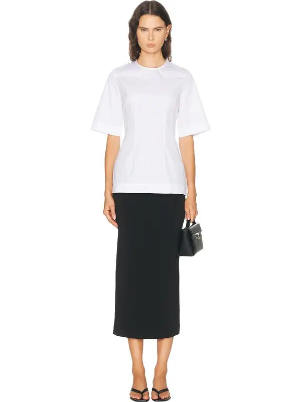 TOTEME Sculptural Cotton Tee - White