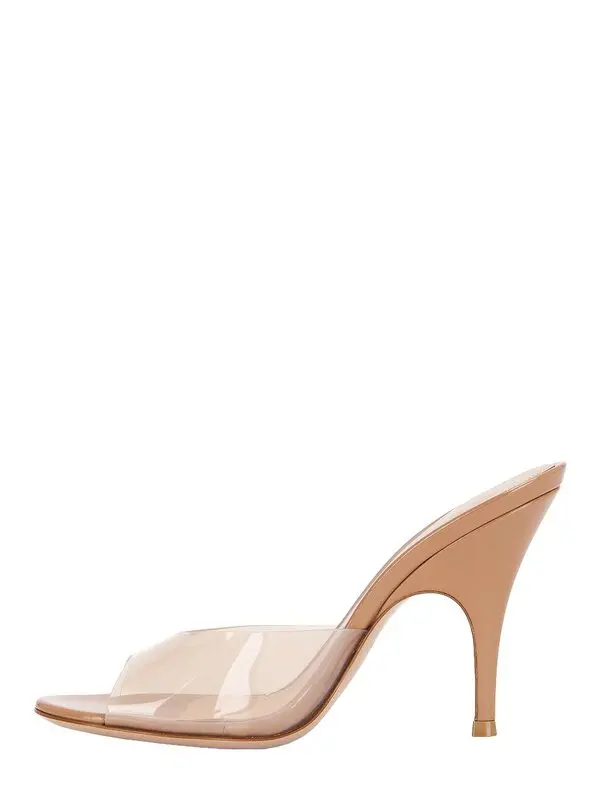 GIANVITO ROSSI Sofia Plexi Mules - Praline