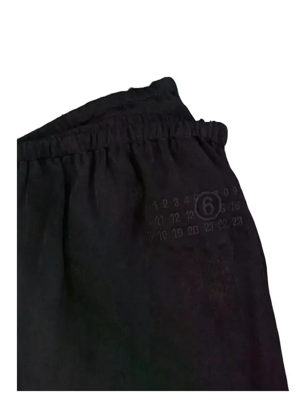 MAISON MARGIELA Logo-print Midi Skirt - Black