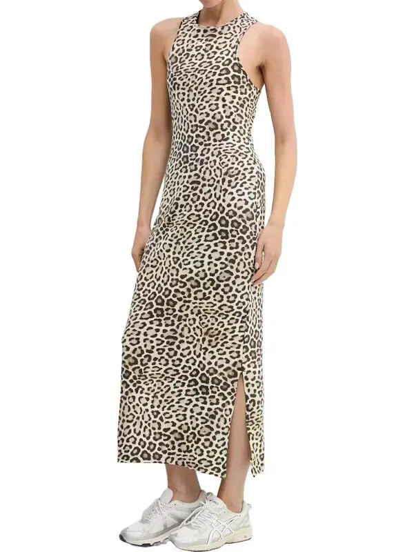 PUMA Leo Luxe Leopard-print Maxi Dress - Neutrals