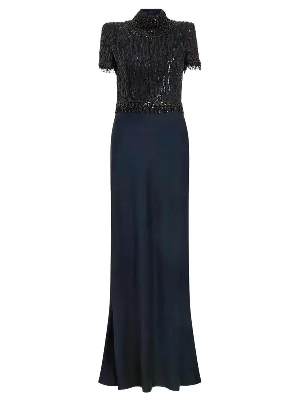Jenny Packham Trinity Maxi Dress With Sequin Embellishment - Blue