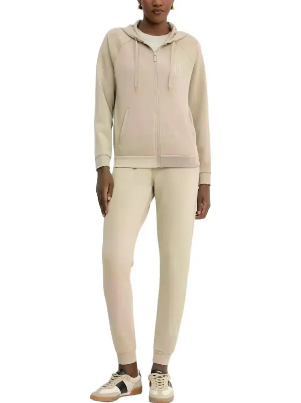 Armani Exchange Rhinestone Logo Embellished Track Pants - Neutrals