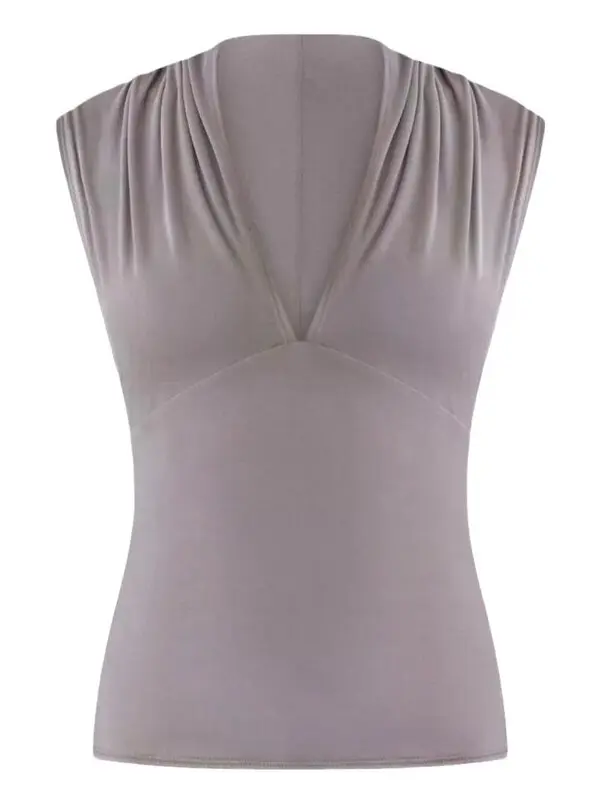 BELLE ANNA Twyla V-neck Top - Grey