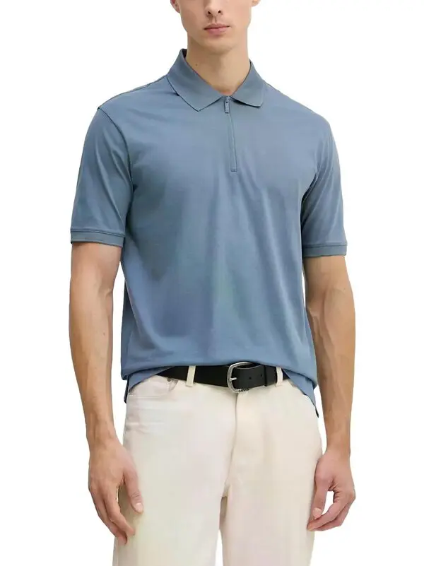 Armani Exchange Zip-fastening Polo Shirt - Blue