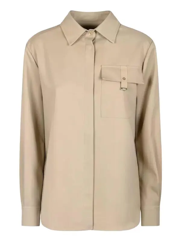 Herno Long-sleeve Shirt With Flap Pocket - Neutrals