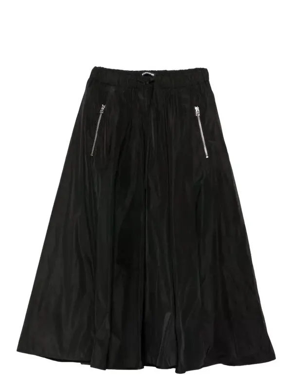 SUSANNE BOMMER Drawstring-waist Zip-pocket Midi Skirt - Black