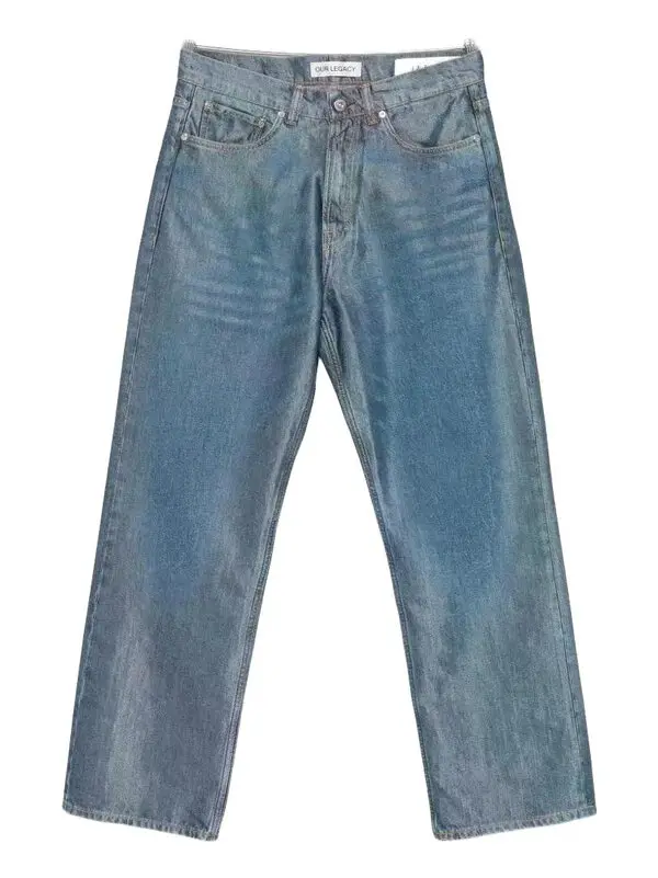 Our Legacy Straight-leg Jeans With Faded Effect - Blue