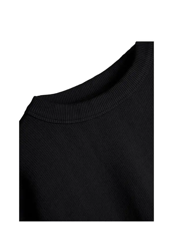 You Must Create Raw-edge Crewneck Sweatshirt - Black