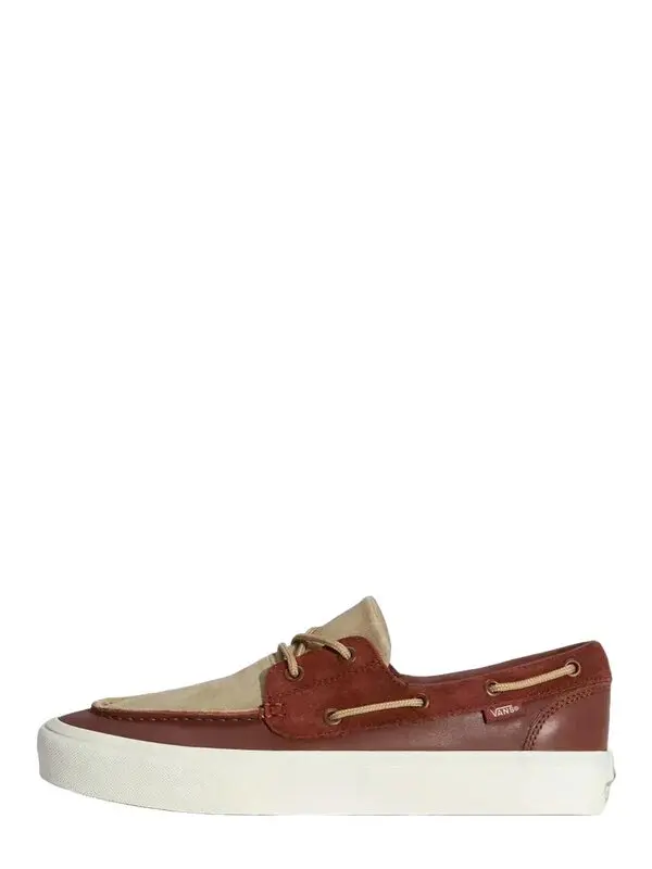 VANS Suede Panelled Boat Shoes - Red